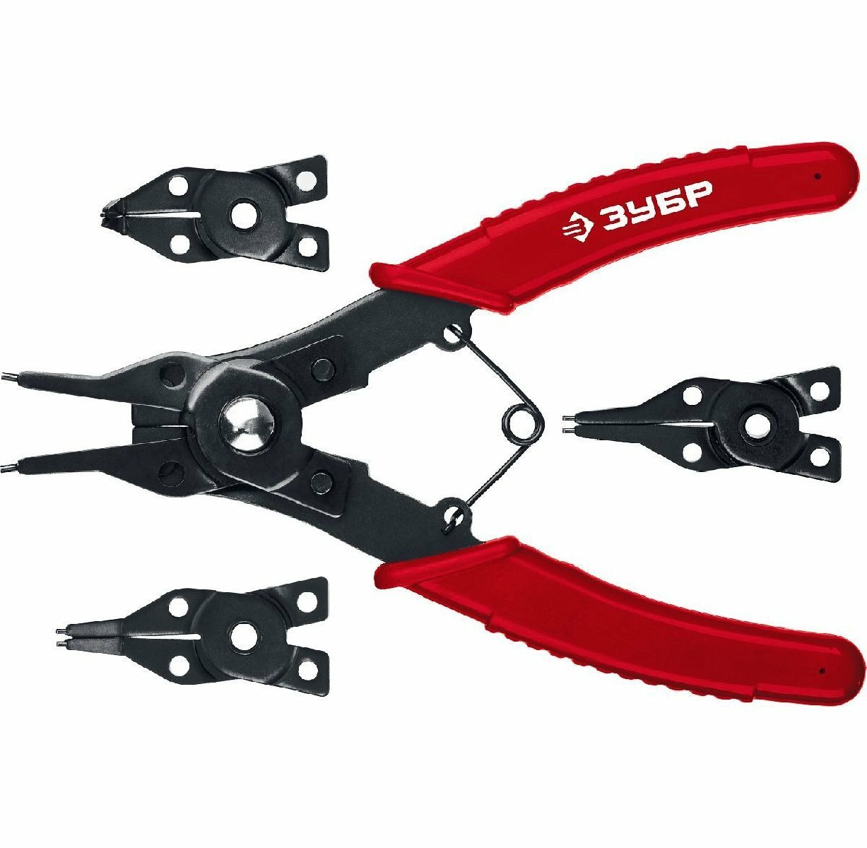 ЗУбР 4-в-1 съемник стопорных колец, 4 насадки, (2283)