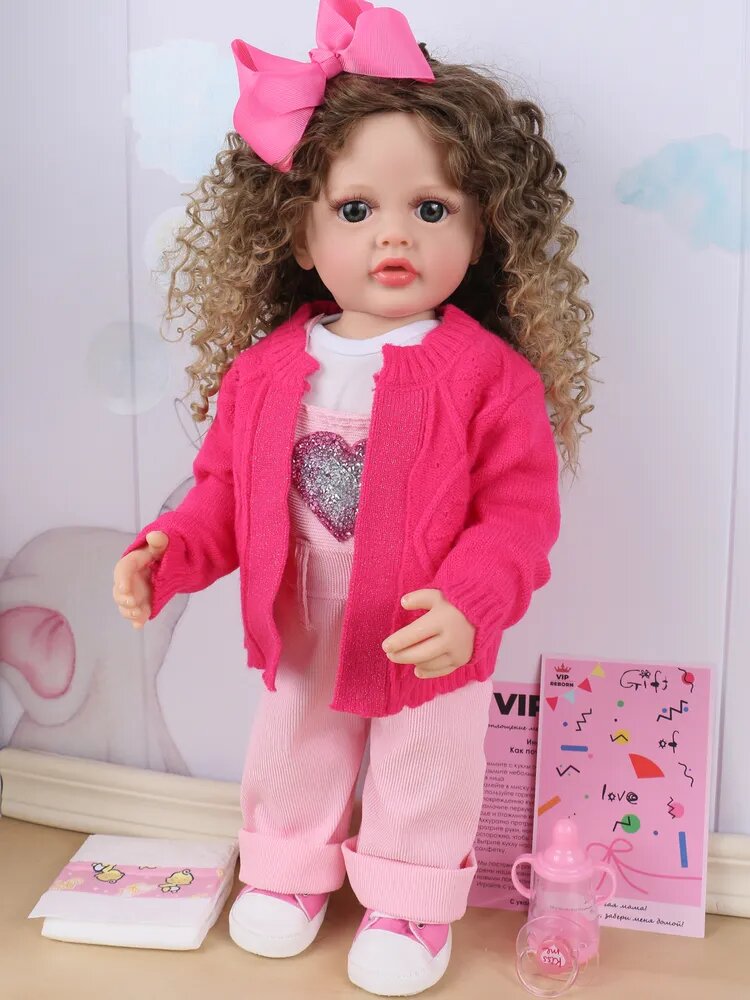 Кукла говорящая для девочки реборн Мерилин 55 см