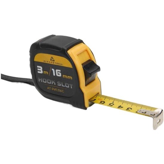 Измерительная рулетка Alukomtools АТ-РИ1316С «HOOK SLOT», 3м х 16мм