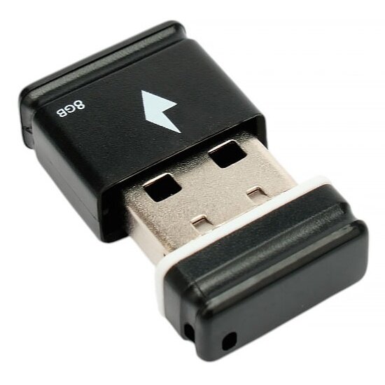Флеш мини накопитель USB 2.0 Gembird , 8Гб, черный (GFL-2.0-8mini)
