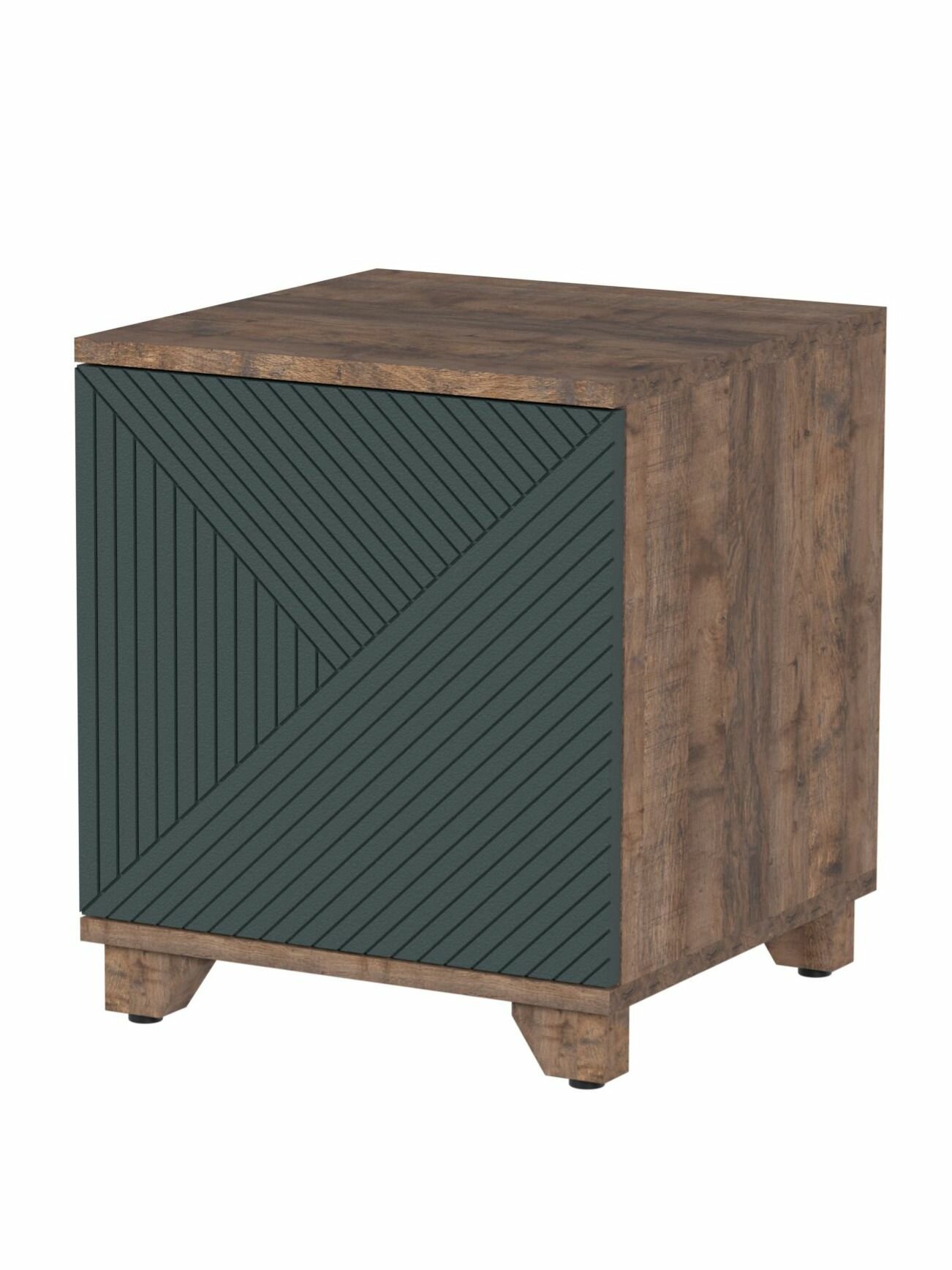 Тумба прикроватная Копенгаген со створкой Дуб Самдал / Авокадо (12 Стульев)