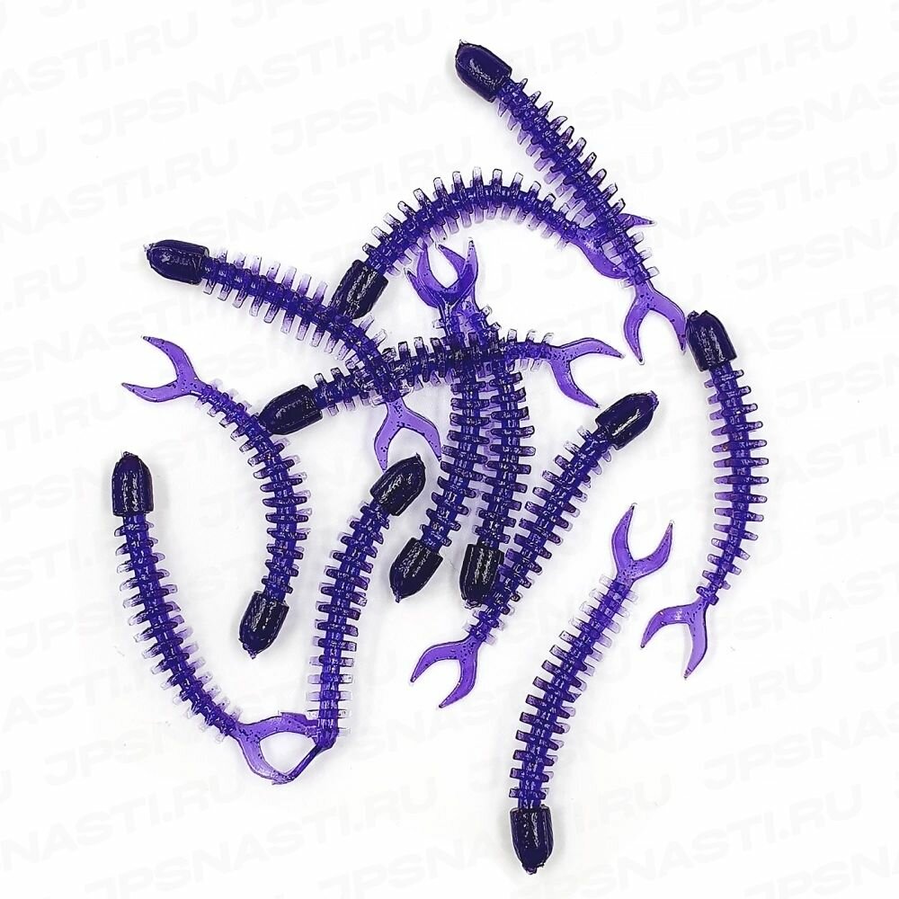 Силиконовые приманки Eleven Lures Dzen 2.2, 12 шт, #Deep Purple