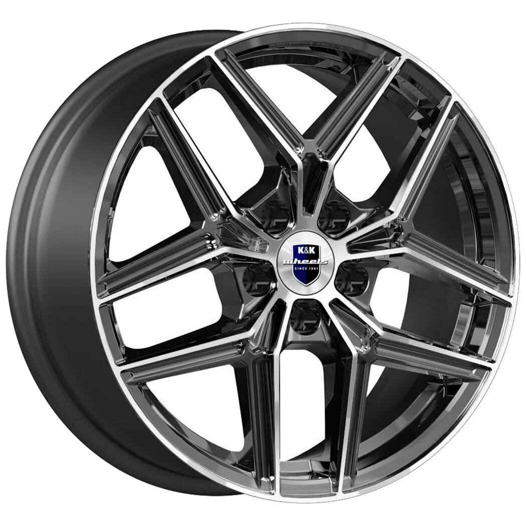 Колесный диск K&K Юнион 7x17 5x114.3 ET45 D60.1 Алмаз черный