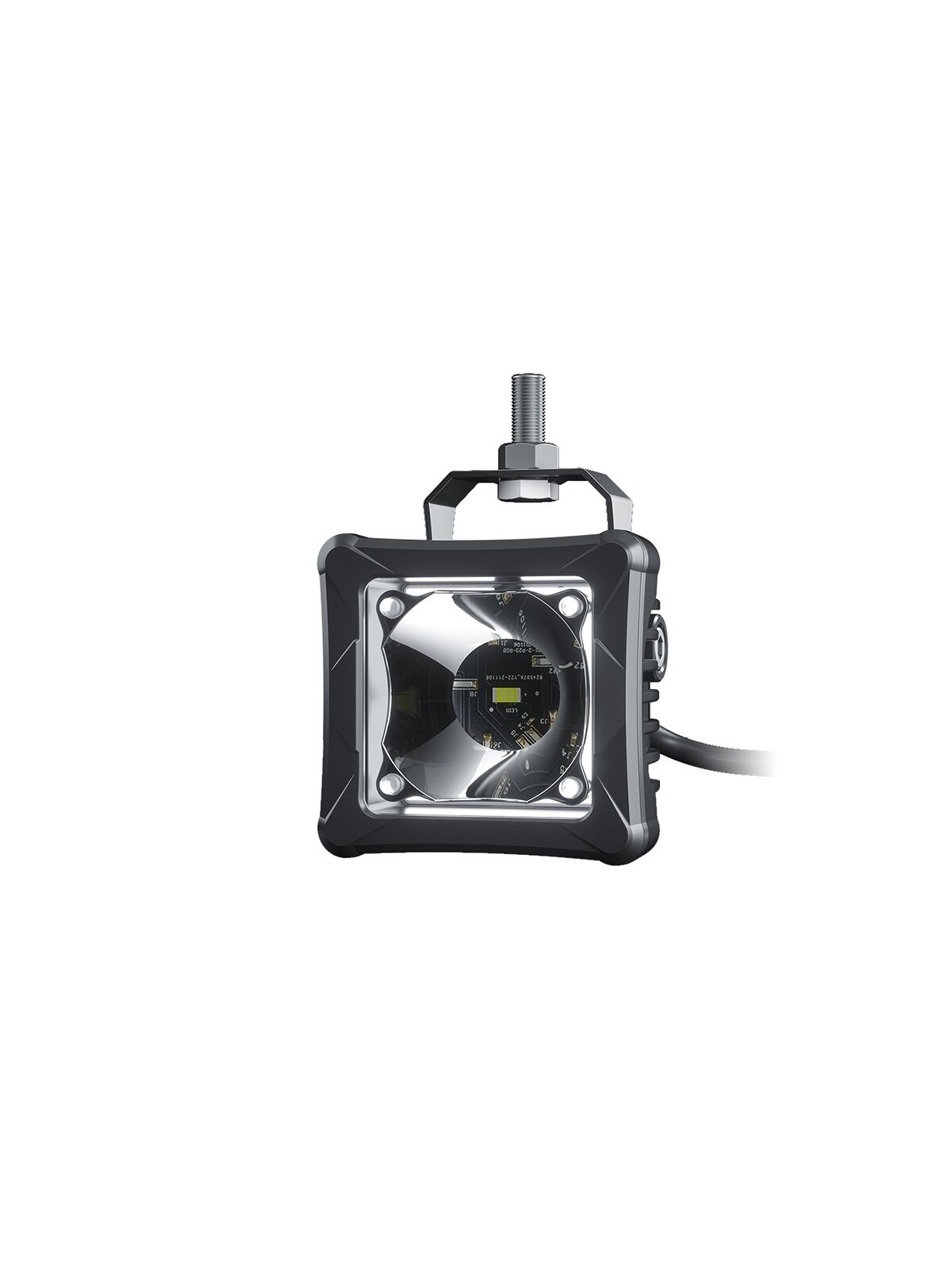 Светодиодные фары дальнего света AURORA 76x76 мм 30W с RGB подсветкой