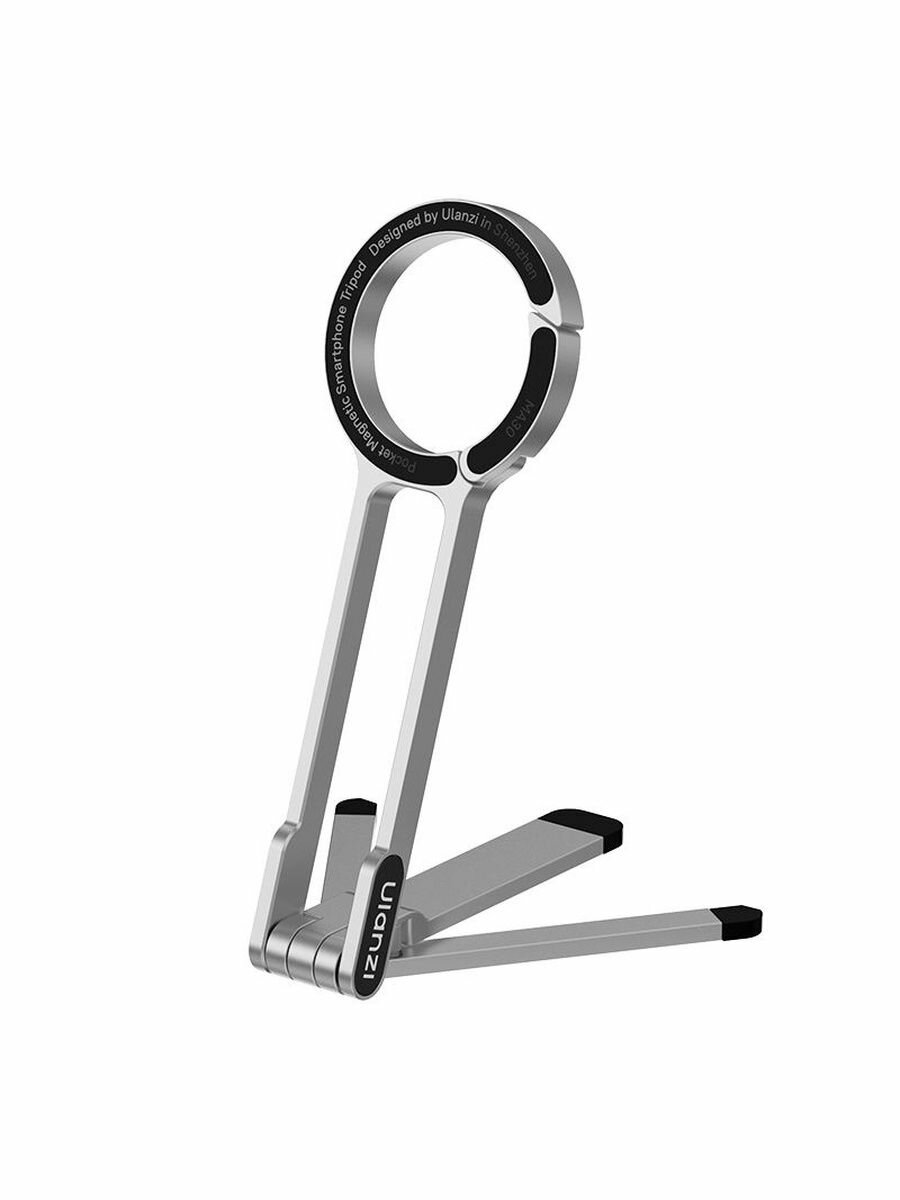 Магнитный штатив Ulanzi MA30, для iPhone, с карабином, серебристый