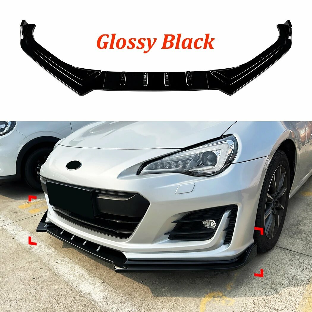 Для Subaru BRZ 2017-2020 передний спойлер для губ, бампер, лопата, нижний сплиттер для губ, модификация, комплект кузова автомобиля, глянцевый черный