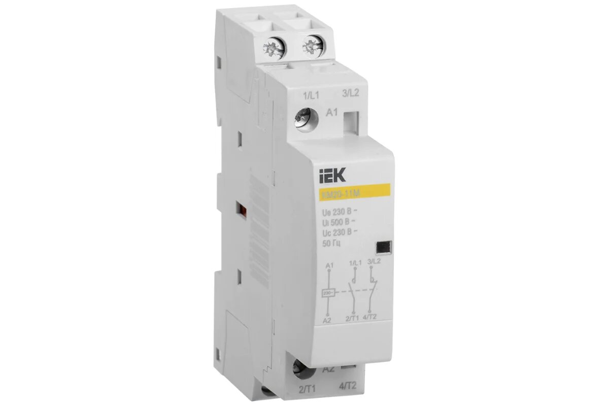 Контактор модульный КМ20-11М AC IEK для применения в сетях переменного тока напряжением до 400В