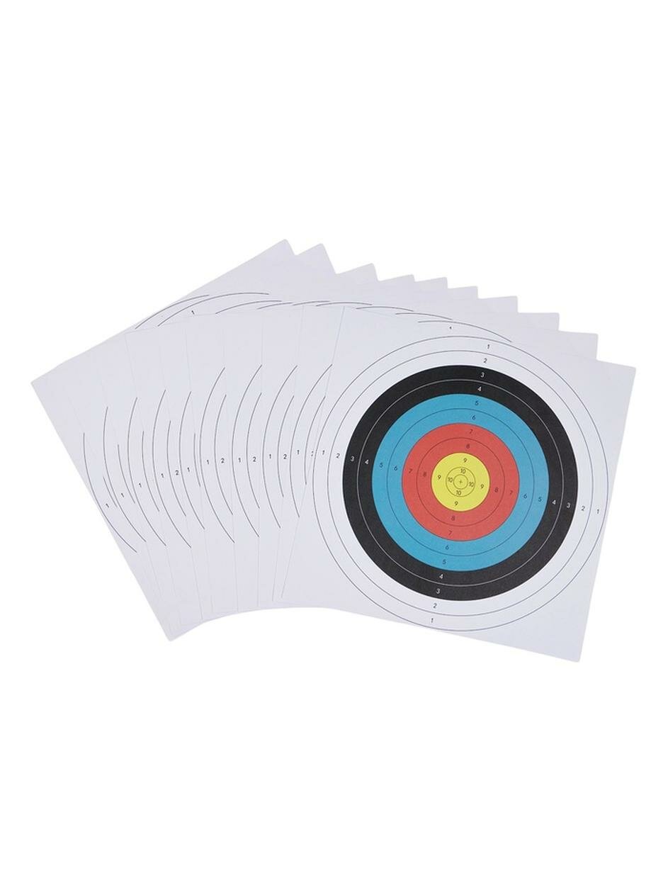 Набор мишеней для стрельбы из лука, 10 шт, 40 см, бумажные, цветная печать