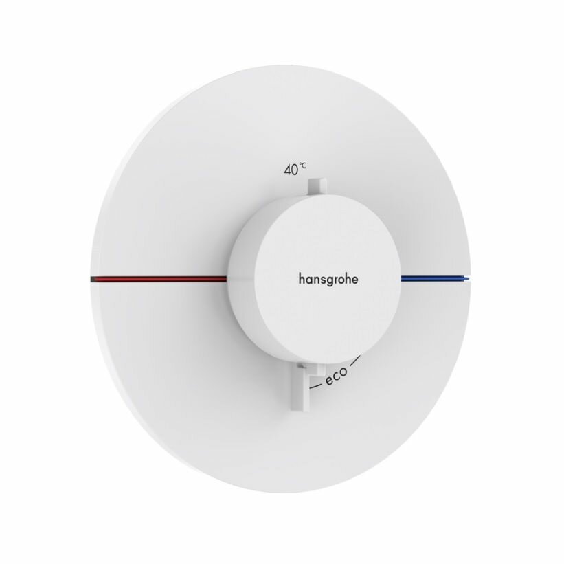Термостат с регулировкой напора Hansgrohe ShowerSelect Comfort S, скрытый монтаж, матовый белый 15559700
