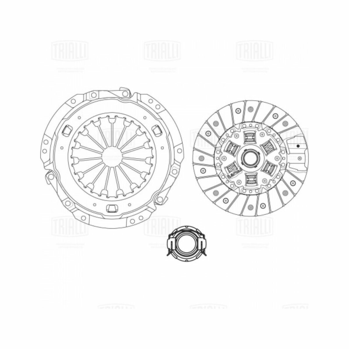 Сцепление В Сборе Для Ам Great Wall Safe (01-)Wingler (06-) 2.2I (С Мех. муфт)(Эл. раздат.)(Trialli Fr2720)