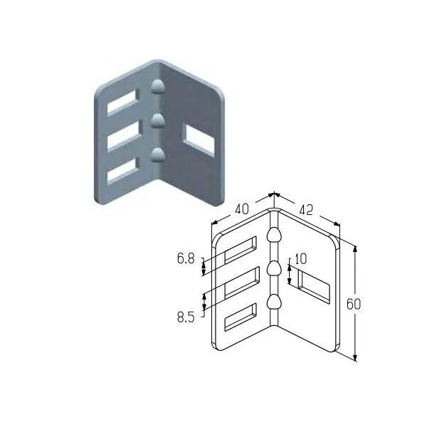Кронштейн HBU-8 для промышленных, гаражных и панорамных ворот Alutech