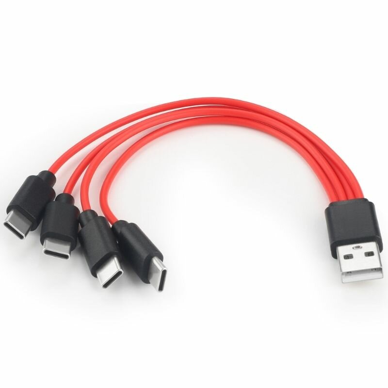 Прочный 4 в 1 конвертируемый USB-кабель Type-C, разветвитель проводов, порт зарядки, совместимый для телефона, ноутбука, планшета