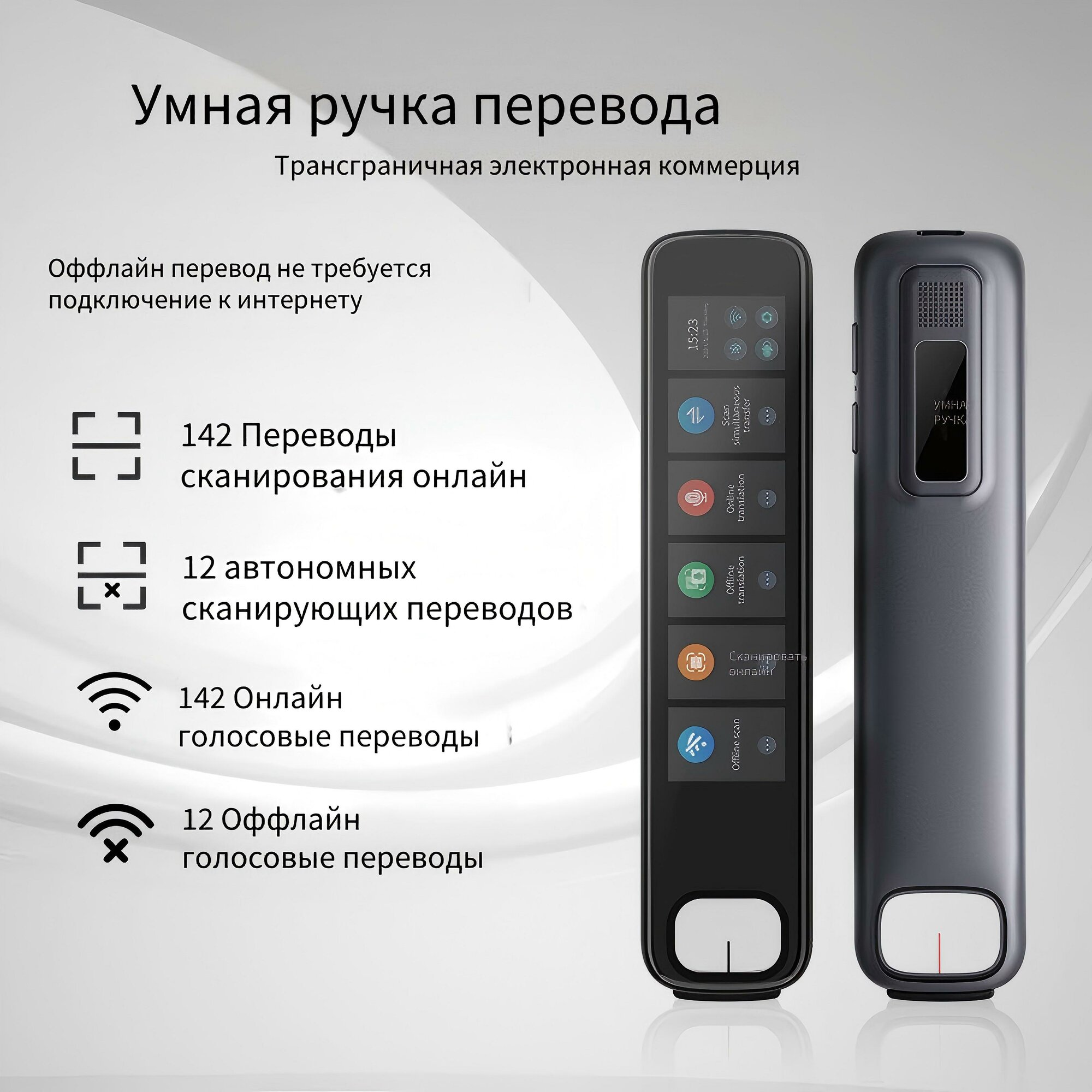 Электронный переводчик, для путешествий, на нескольких языках