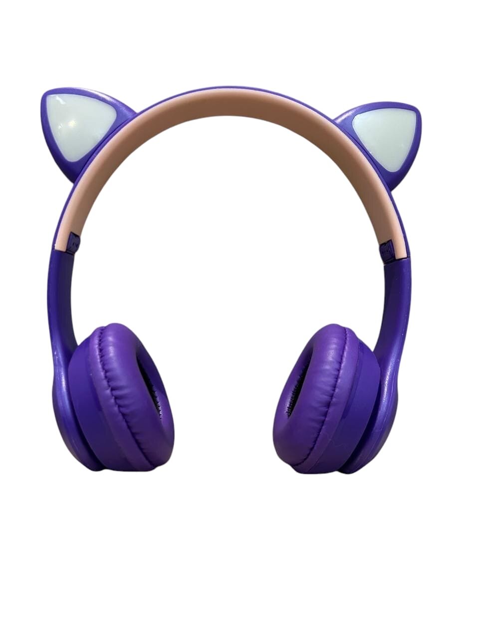 Детские беспроводные наушники с светящимися ушками для девочек.