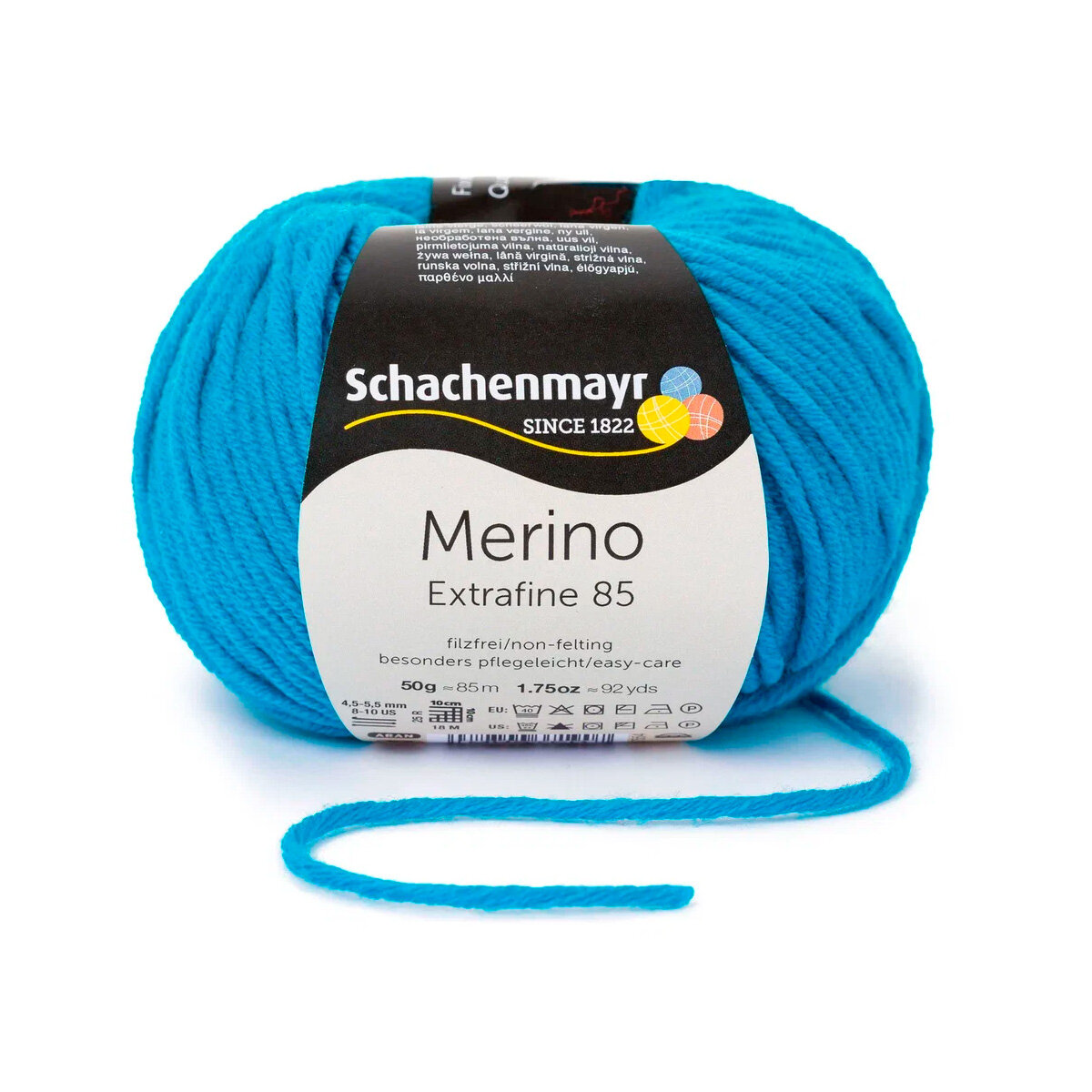 Merino Extrafine 85 /Мерино Экстрафайн 85/ пряжа Schachenmayr Merino, MEZ, 9807554 (00268, *, capri (капри), синий)