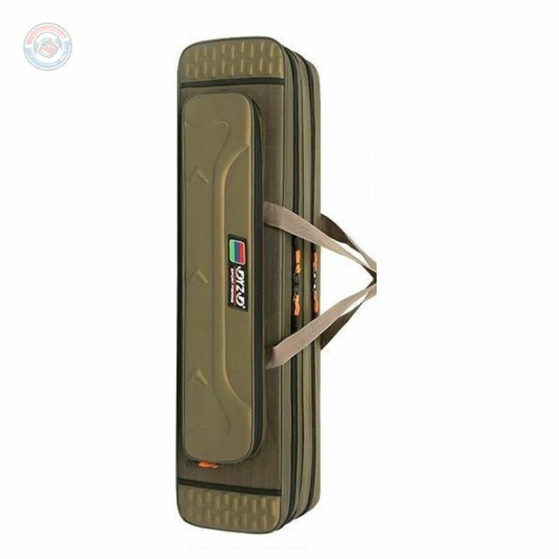 Удобный чехол для удочек 130 см, вместительная сумка для рыбалки с двумя секциями, защита спиннингов и аксессуаров