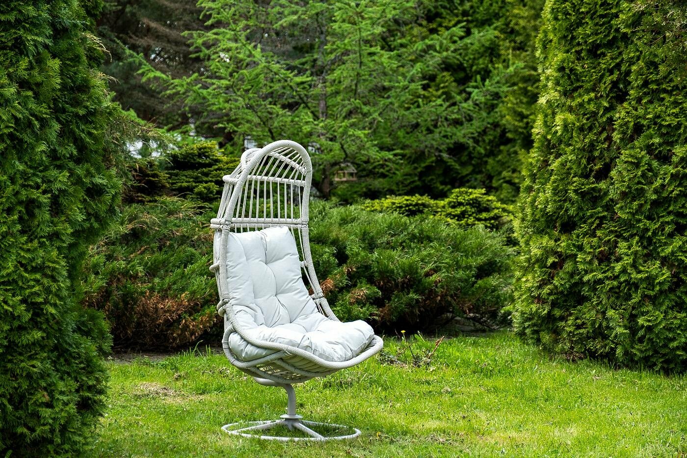 Кресло подвесное 4SIS "Севилья" кресло-кокон из искусственного ротанга, цвет светло-серый арт. YSRS240700