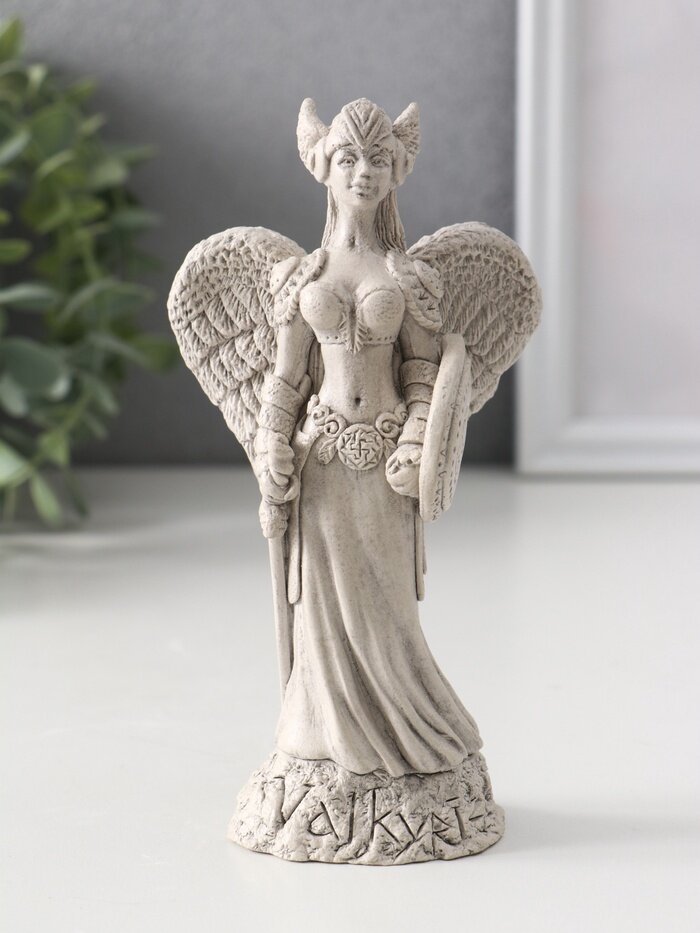 Фигурка Бог сканди «Валькирия» 14×7.5×6 см, серая