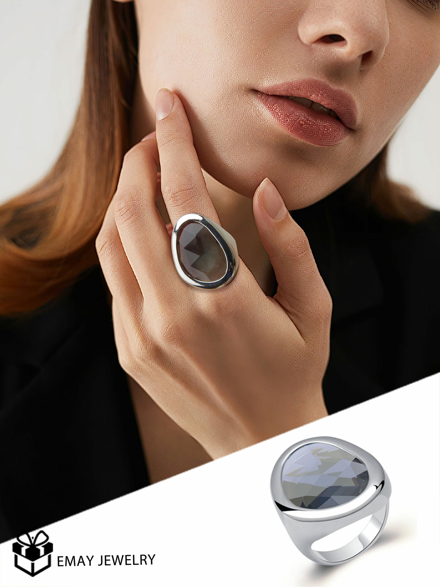 Кольцо, искусственный камень