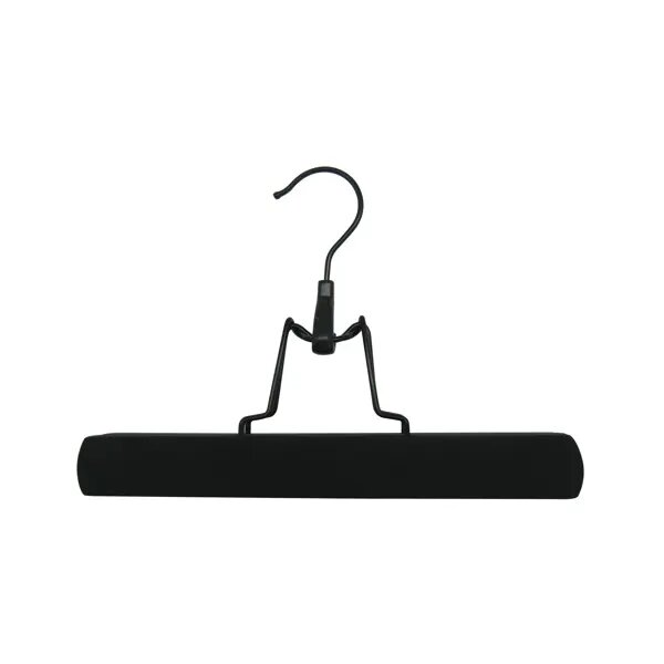 Вешалка-зажим Spaceo 28 см дерево с покрытием soft touch цвет чёрный