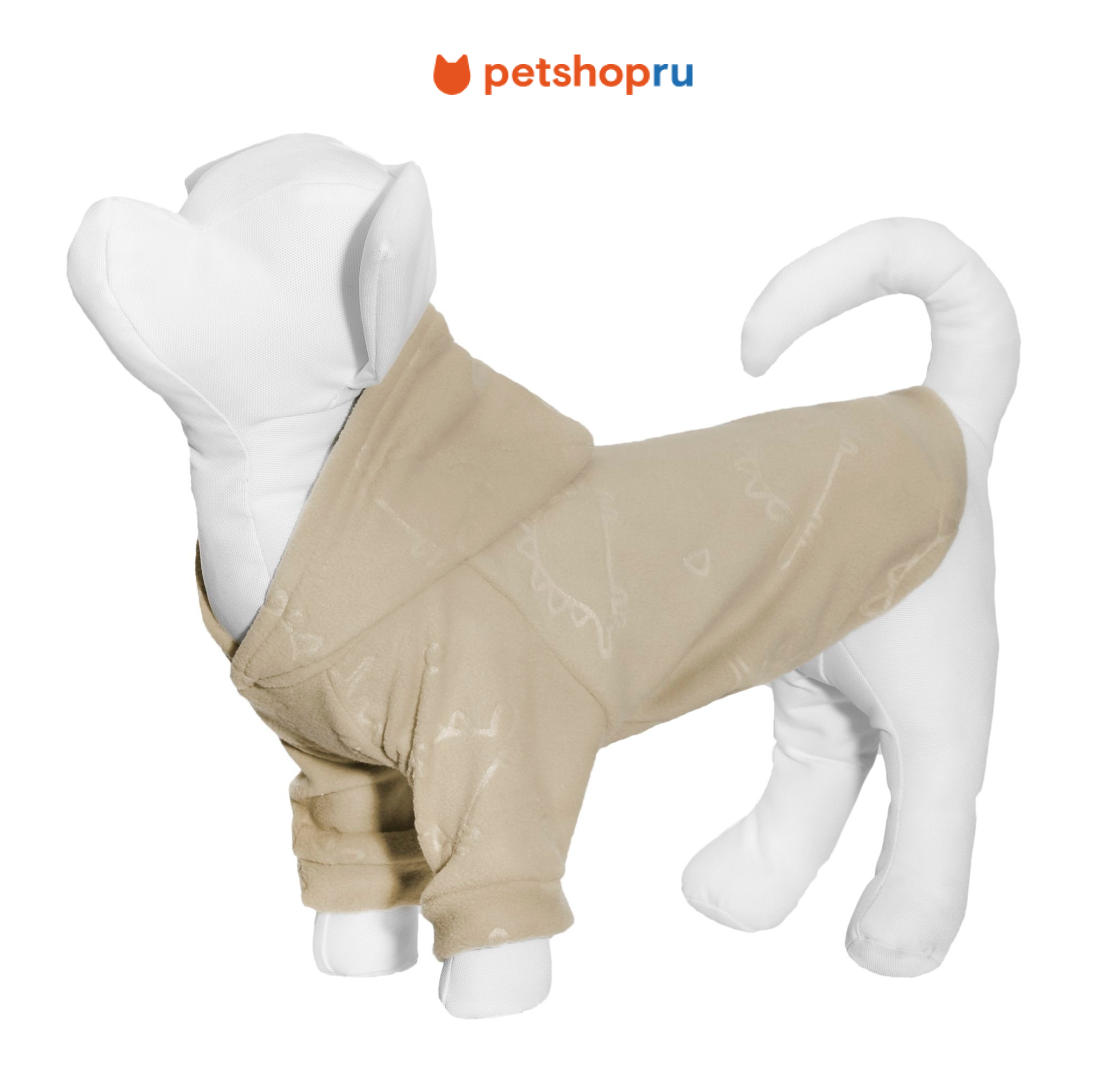 Yami-Yami одежда Костюм для собак с капюшоном, бежевый размер XL, спинка 33-35 см