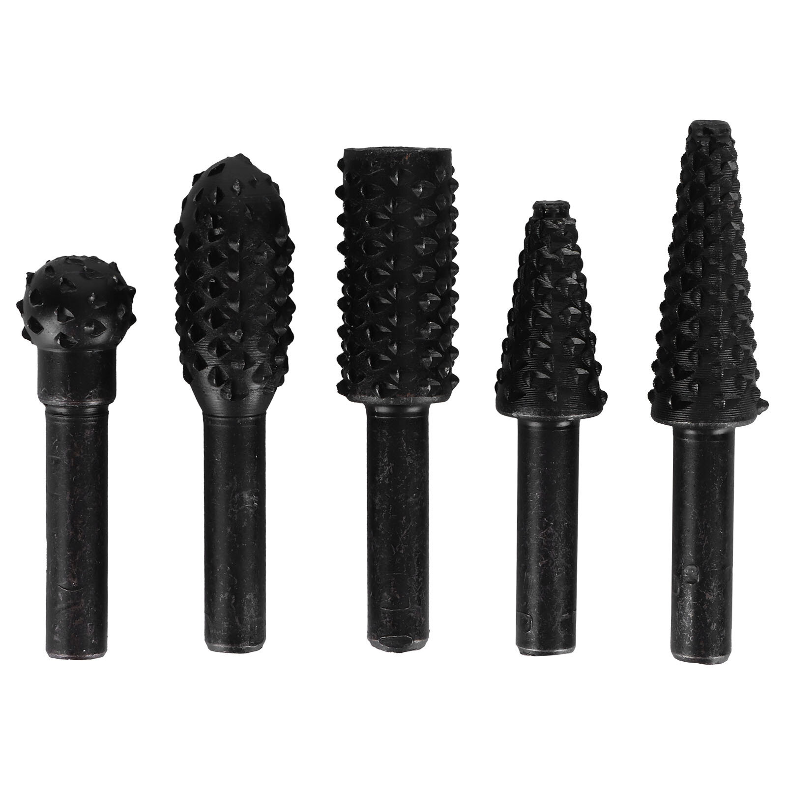 Набор напильников для резьбы по дереву, 5 шт, рашпиль специальной формы для деревообработки, вращающаяся шлифовальная головка с тиснением для гладкой обработки