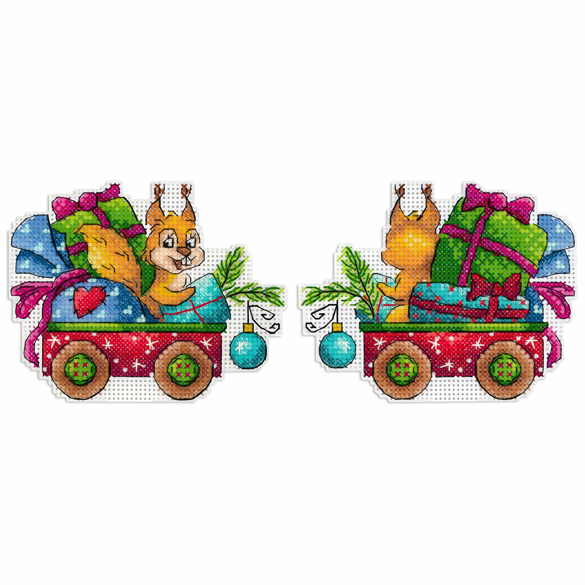 Набор для вышивания на пластиковой канве 'Белка-затейница', 9*12 см, МП Студия