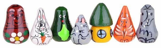 Пальчиковый кукольный театр "Теремок", детский сюжетно-ролевой набор из 7 фигурок, развитие воображения и координации