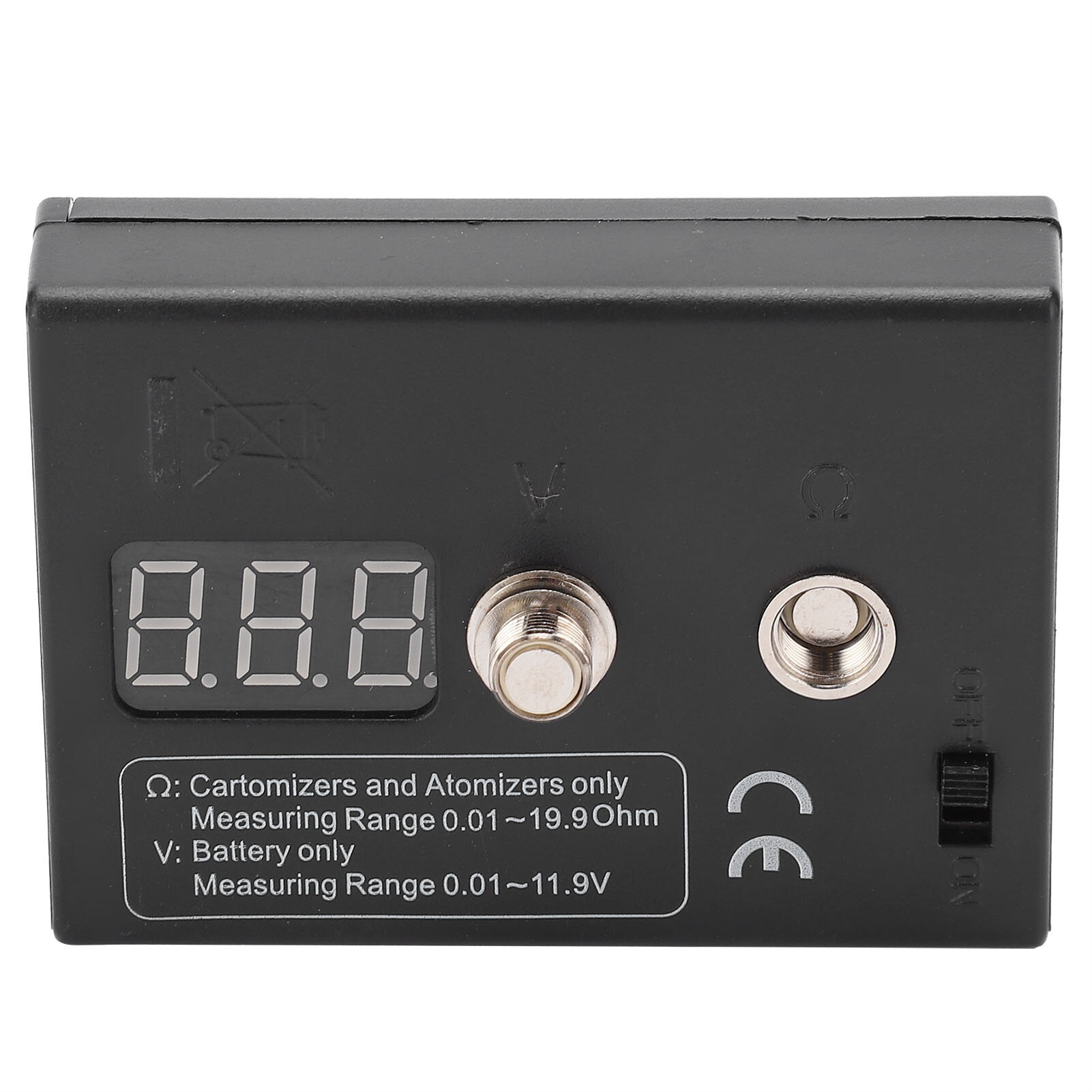 Измеритель сопротивления омметр считыватель катушки тестер провода DIY инструмент для атомайзера 3 В 0,01-20 Ом