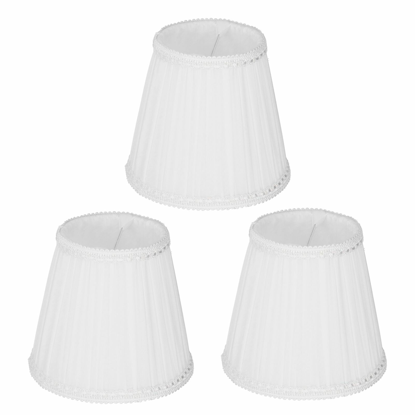 Современный белый зажимной абажур E14, 3 шт. Настольные светильники, мягкий тканевый абажур для лампы-свечи, простая установка, декоративное освещение