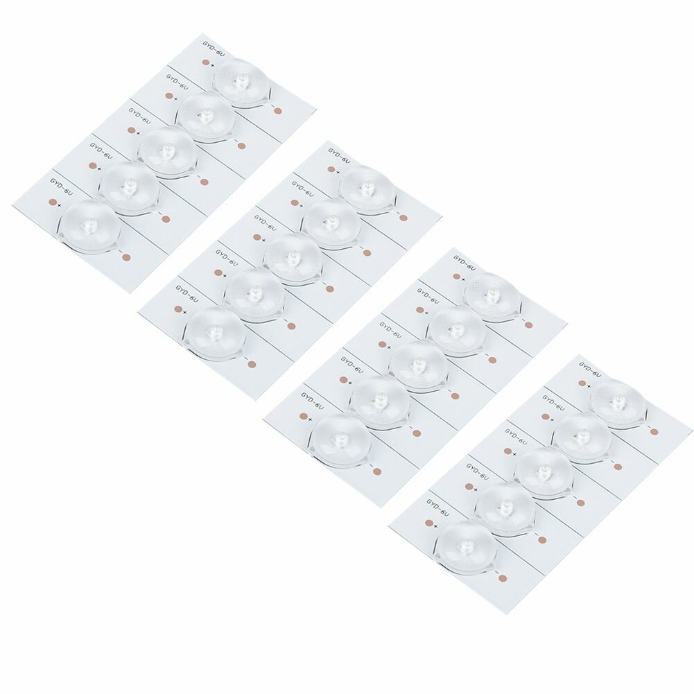 20 шт, 6 В, белые светодиодные бусины для ремонта телевизоров SMD с оптическим фильтром объектива, общего назначения для ремонта светодиодного экрана телевизора