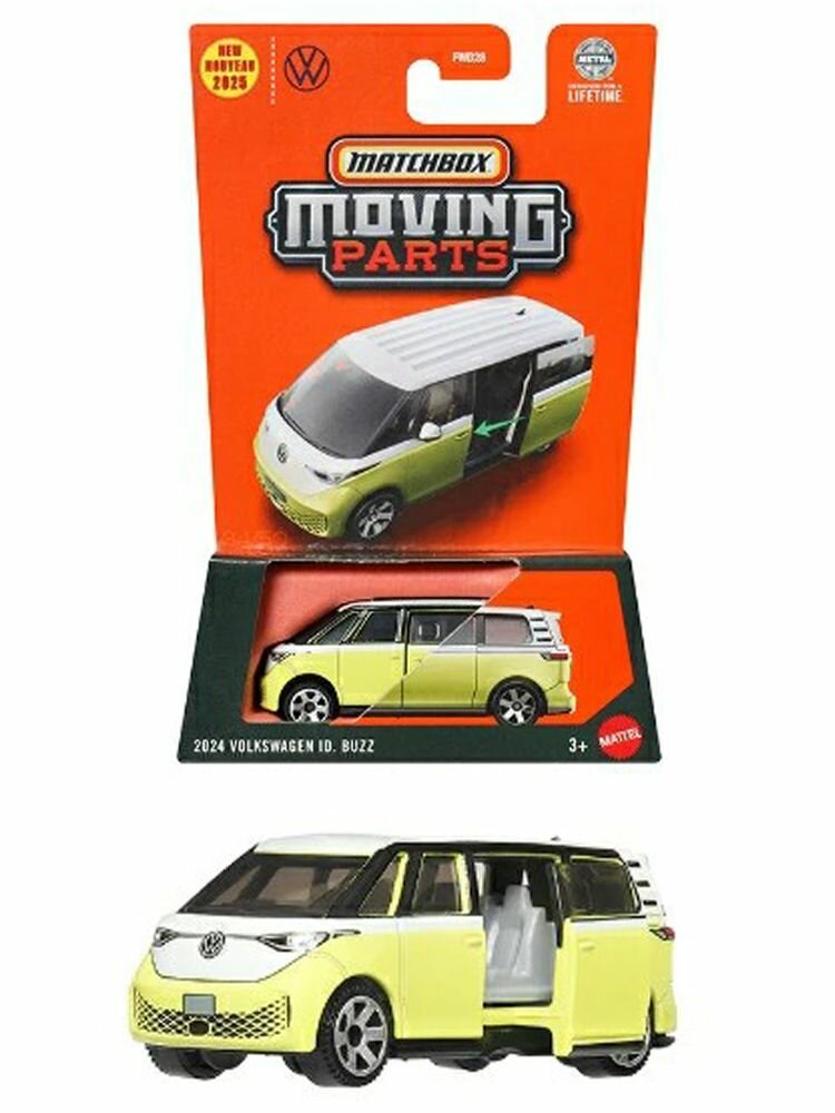 Машинка Matchbox 2025 FWD28 Moving Parts 1/64 Diecast Scale Model Car 2024 Volkswagen ID. Buzz
