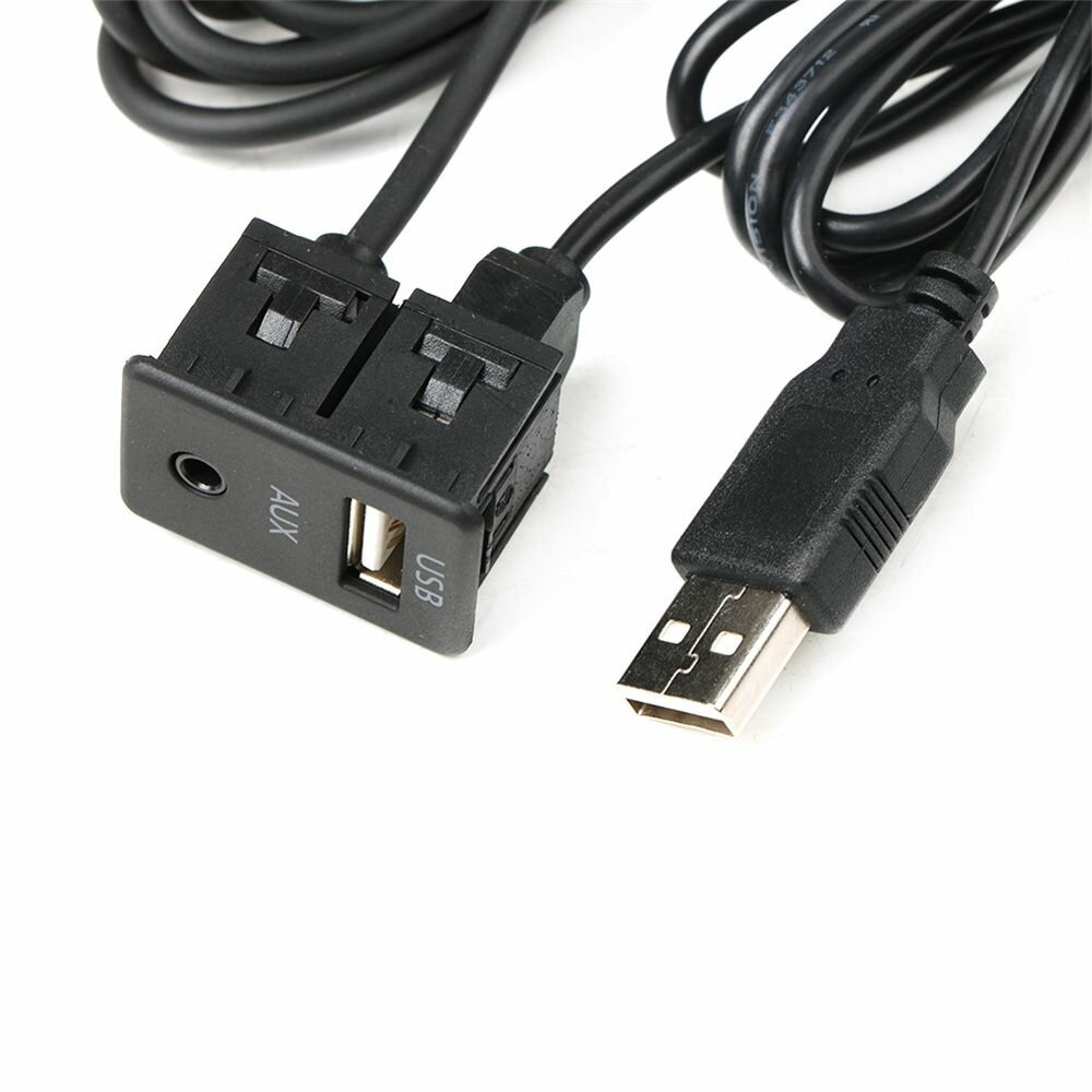 AUX USB панель для приборной панели 150 см - USB-удлинитель адаптер, встраиваемое крепление розетка для авто и лодок