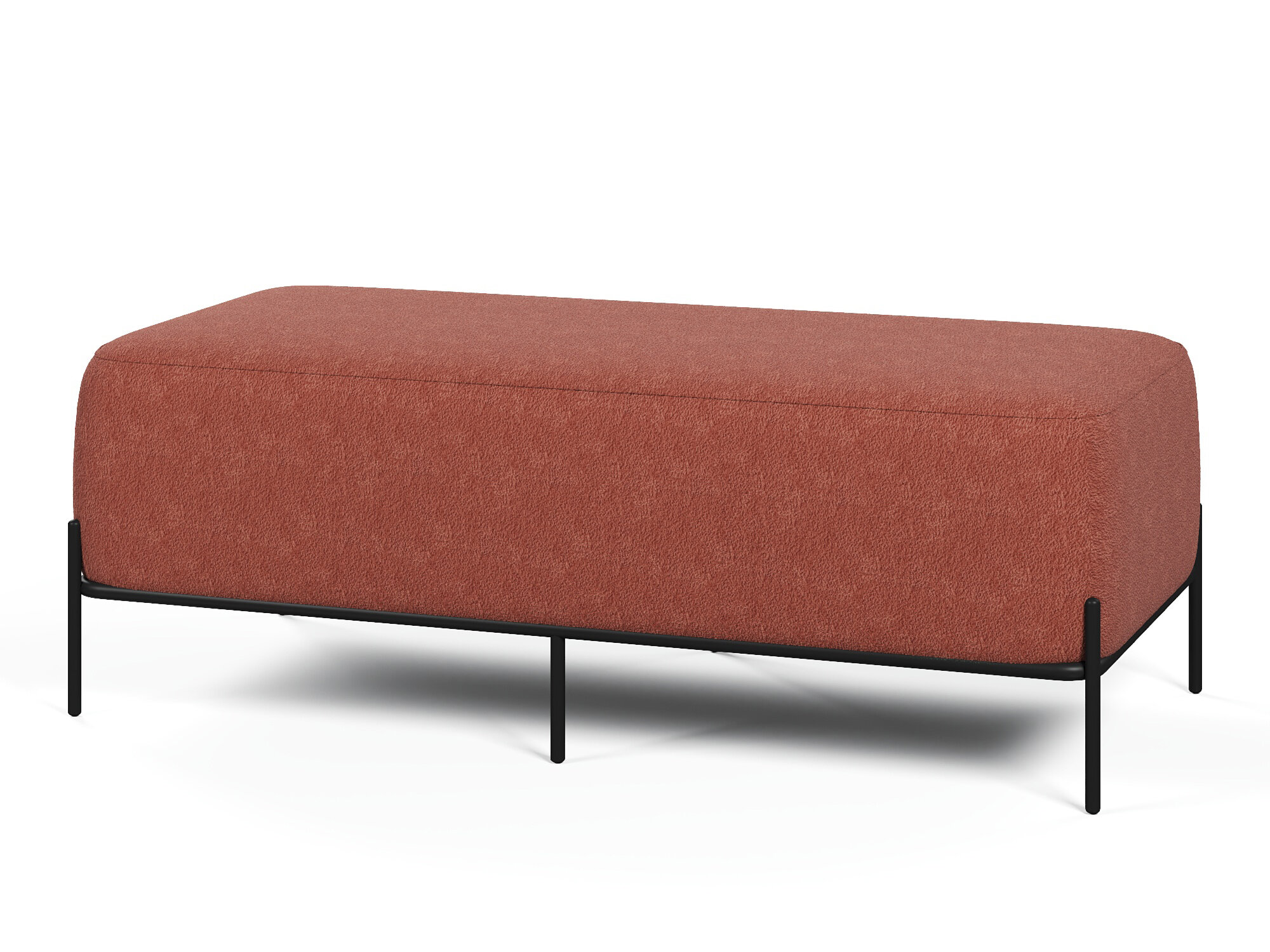 Банкетка Gufo Maxi Camby 63 (110х52х42 см), букле, цвет коралл