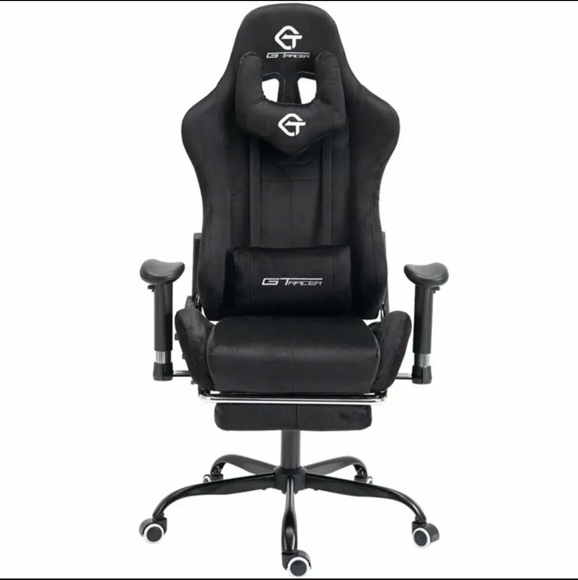 Кресло Domtwo GT 305, игровое, с подголовником, чёрное, металл, износостойкая обивка