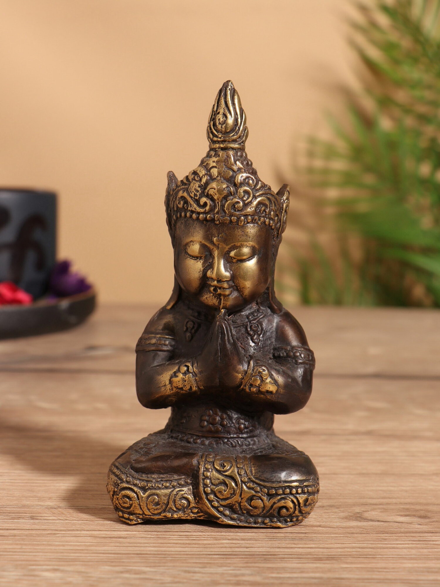 Сувенир "Будда", 6x5x12 см, бронза, форма фигуры: будда, цвет: бронзовый