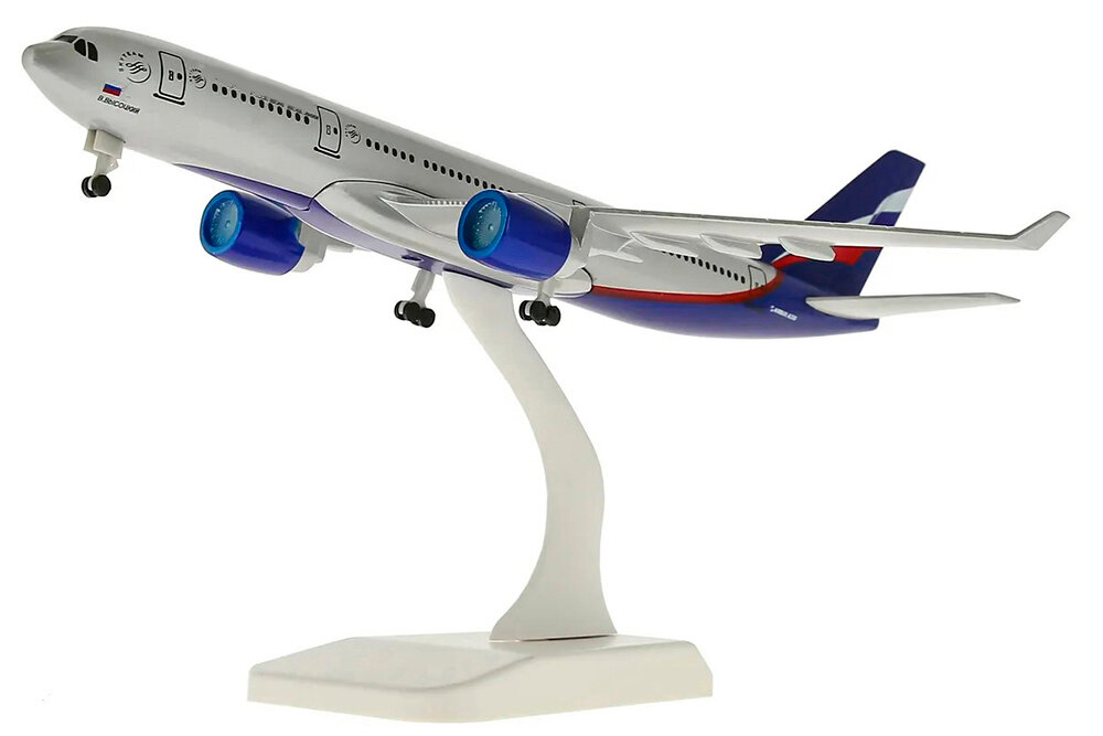 Модель коллекционная PAUDI Airbus A330 / модель самолета эйрбас A330 аэробус А330 российская авиация (длина 20 см)