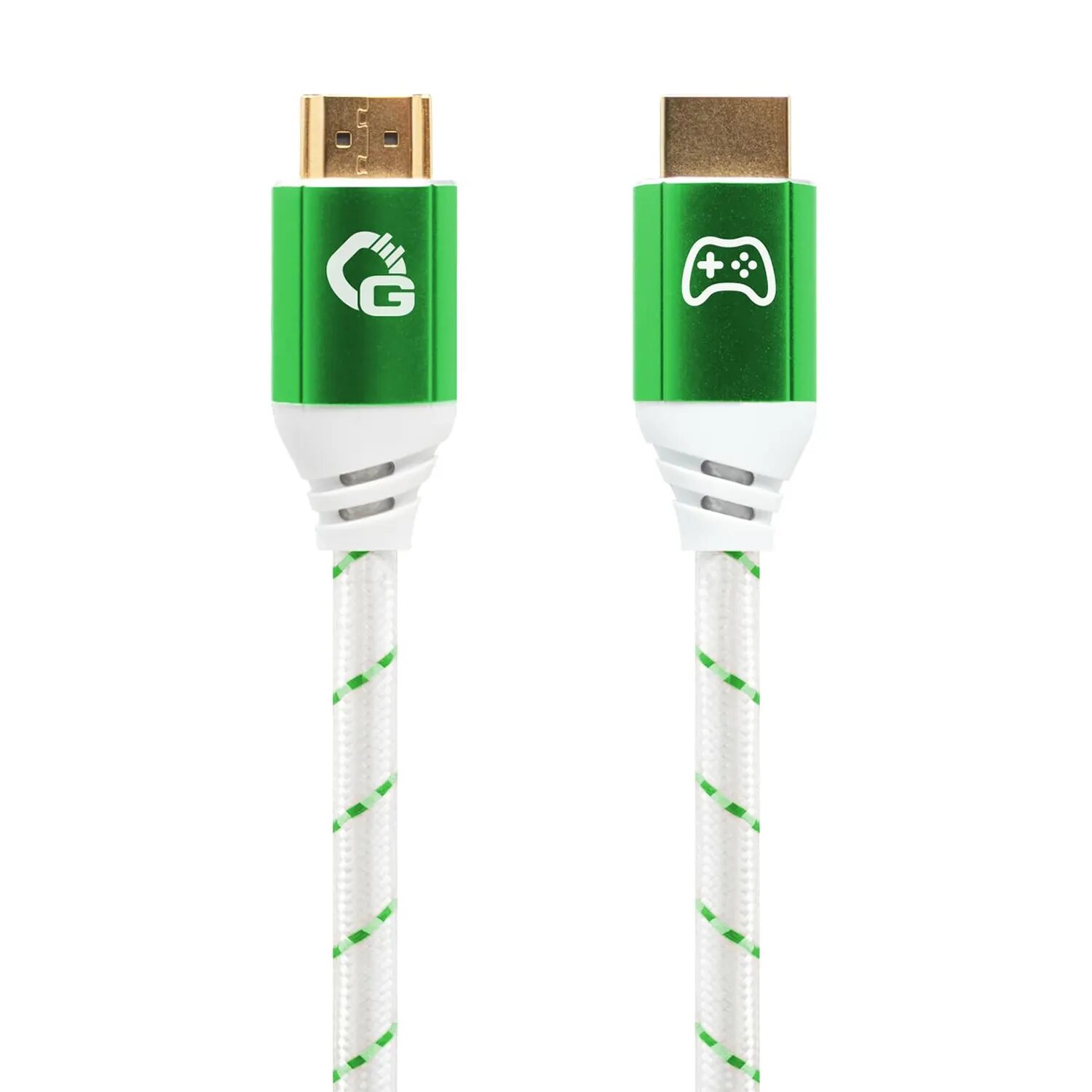 HDMI кабель Oehlbach EXCELLENCE Gaming UHD Ultra High-Speed HDMI 2.1b cable 2.0 m Green / White