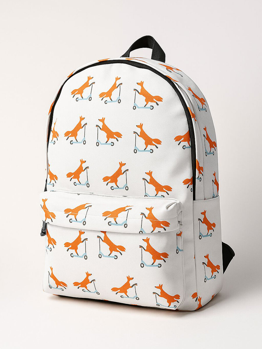 Рюкзак Kawaii Factory школьный подростковый "Лисичка на самокате"