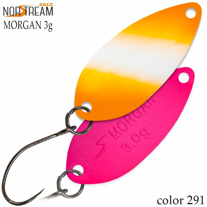 Блесна колеблющаяся на форель, щуку, окуня/ колебалка для летней и зимней ловли хищных рыб. Norstream MORGAN 3 г цв. 291