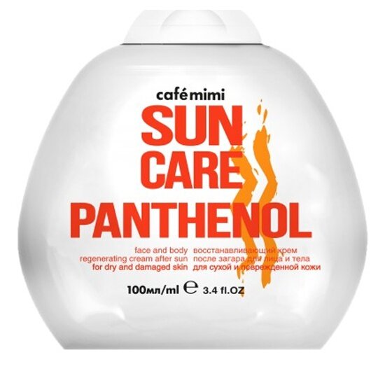 Восстанавливающий крем для лица и тела Cafe Mimi Д-Пантенол+Витамин Е, 100 мл