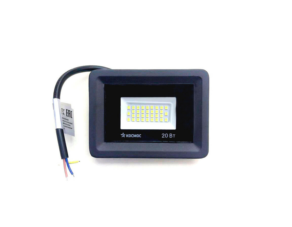 Прожектор светодиодный космос 20Вт, 1600Лм, IP65, 6500K, Super-Slim