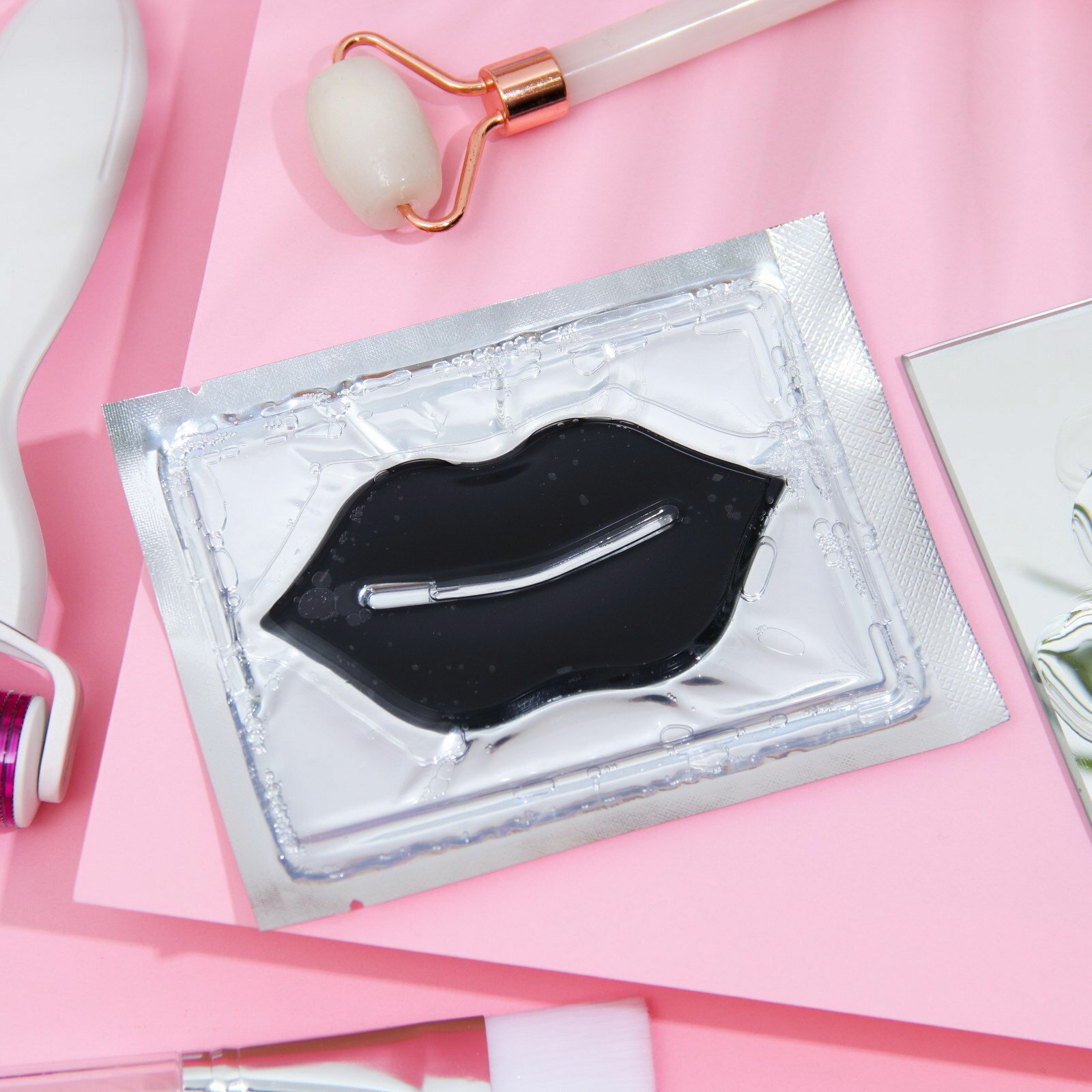 Патч для губ с чёрным жемчугом, вкус: без вкуса, вид: патчи, область применения: для губ, 5 шт.