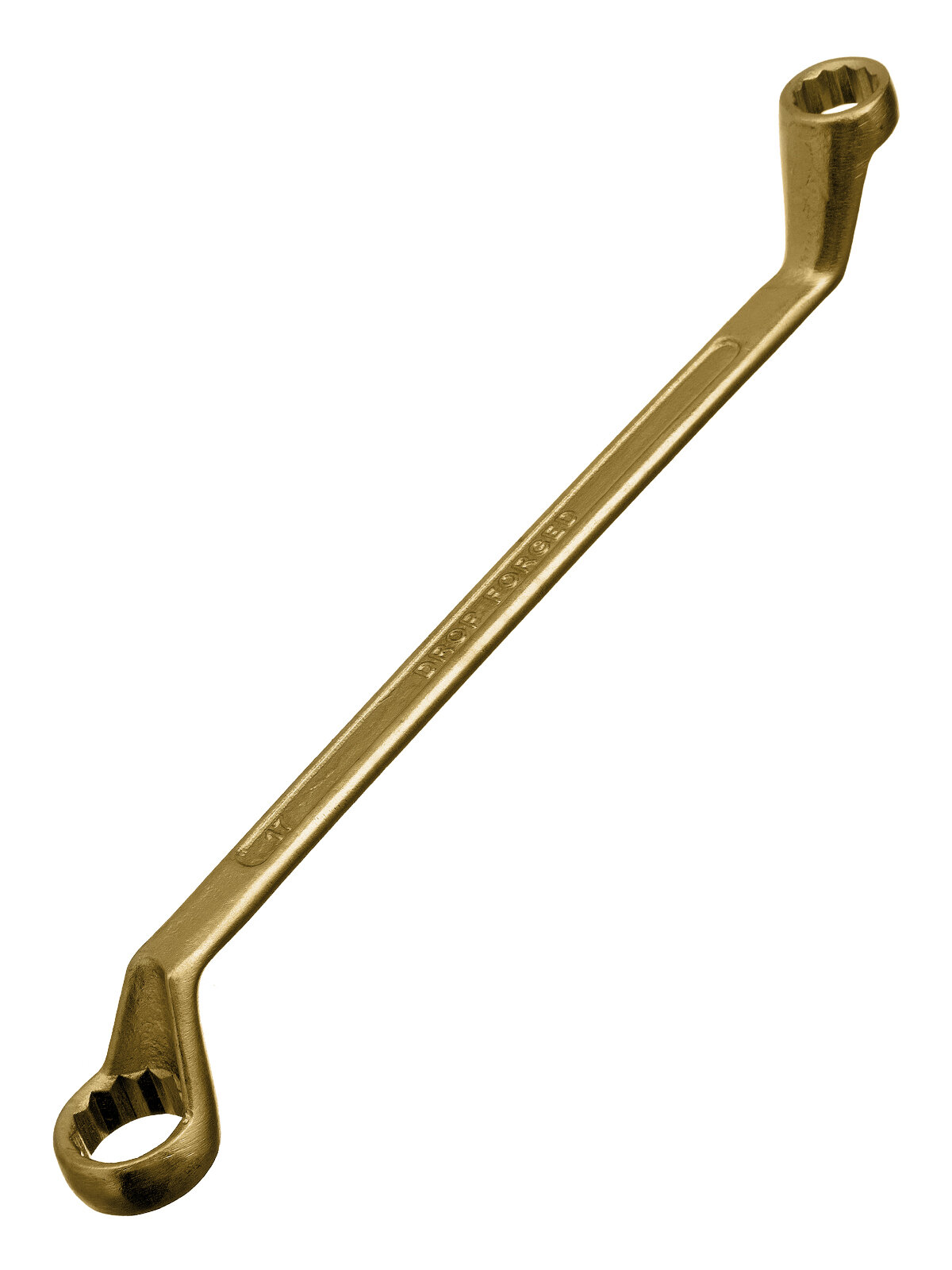 Ключ накидной Сибртех, 13 х 17 мм, 12 граней, сталь 45 с желтым цинковым покрытием, гаечный ключ, 14622