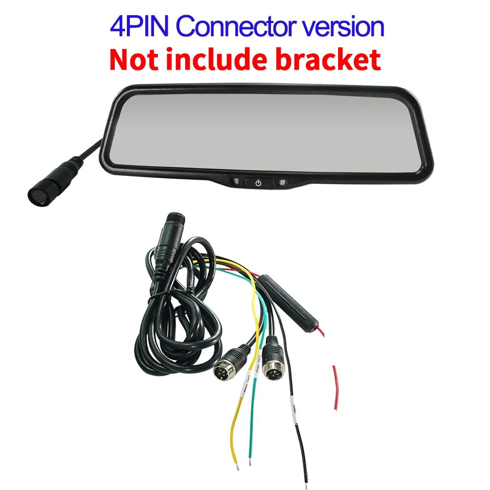 Полноэкранный экран Cutebo 9,66 дюйма для большинства автомобилей RCA 4-контактный разъем OEM цифровой монитор зеркала заднего вида HD дисплей парковки заднего вида 4PIN connector
