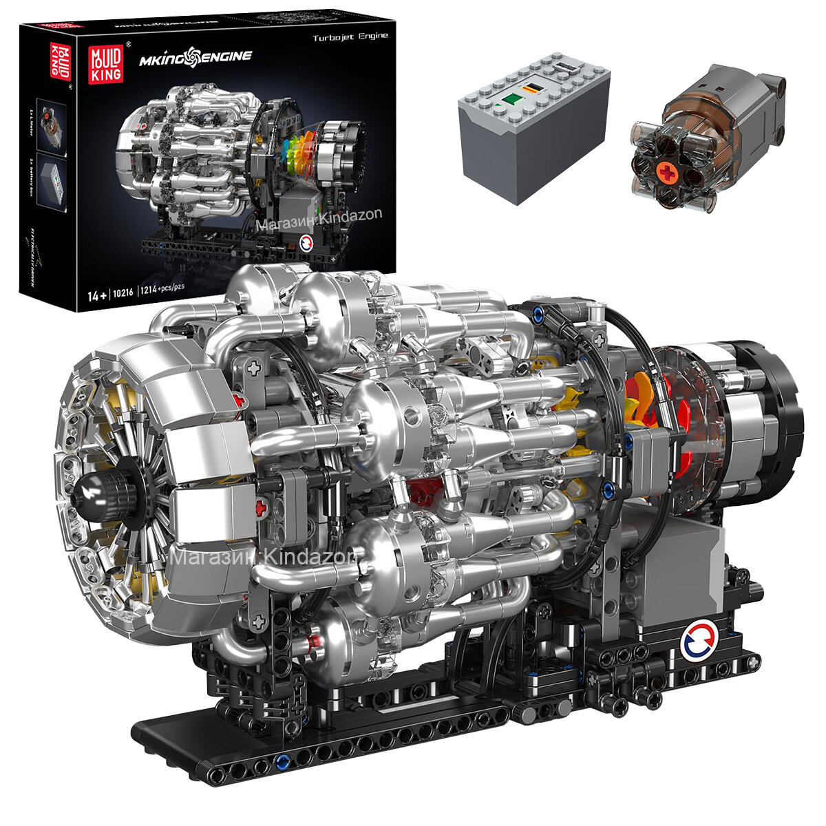 Конструктор Двигатель(1214 деталей), игрушка автомобильный двигатель, конструктор для мальчика, Рекомендуемый подарок