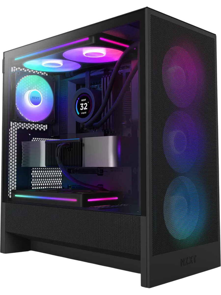 Корпус для ПК без БП NZXT H5 Flow RGB Black (CC-H52FB-R1), официальная гарантия