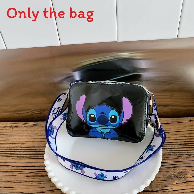 Детская сумка через плечо с рисунком и искусственной кожей для повседневных развлечений черная Stitchie