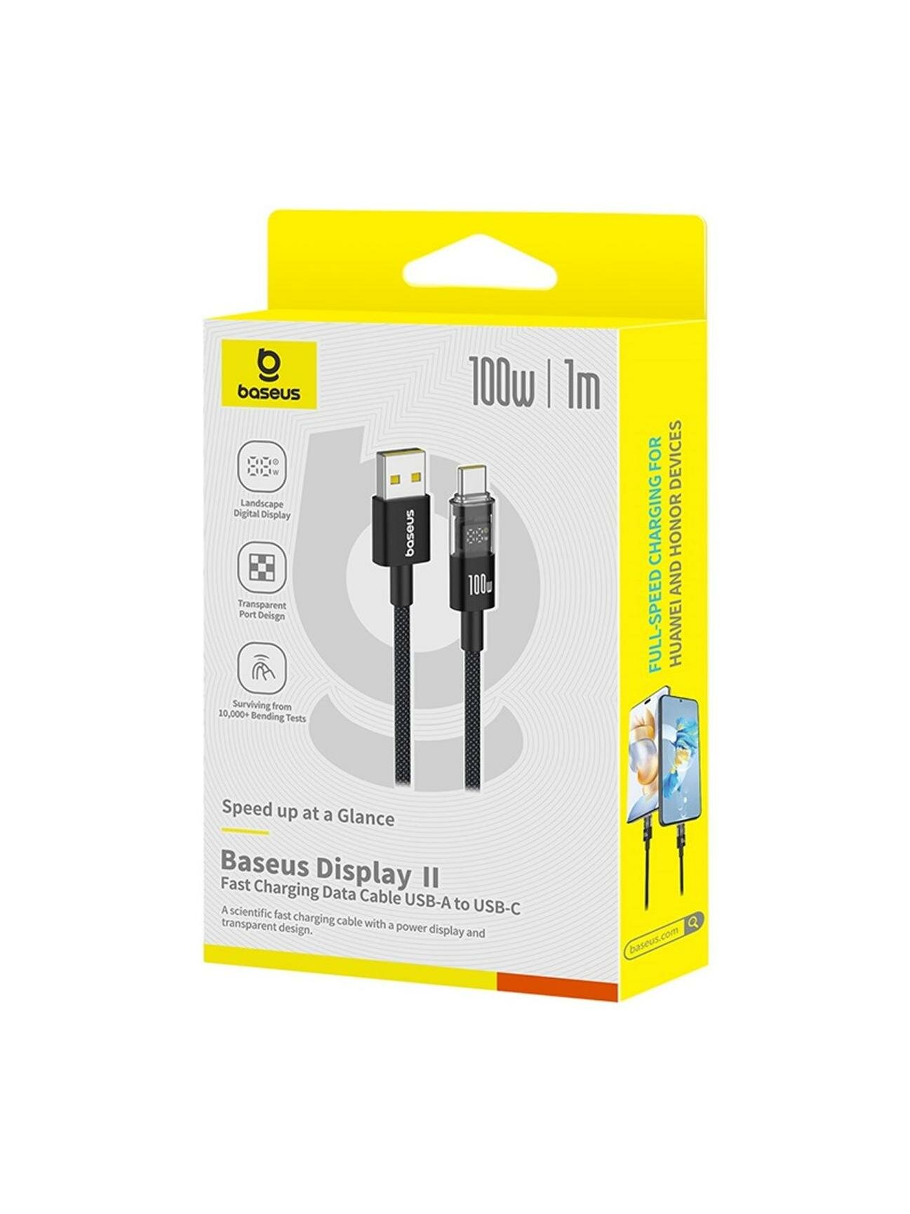 Кабель USB Type-C Baseus Display 2 Fast Charging Data 100W 1м Cosmic Black
