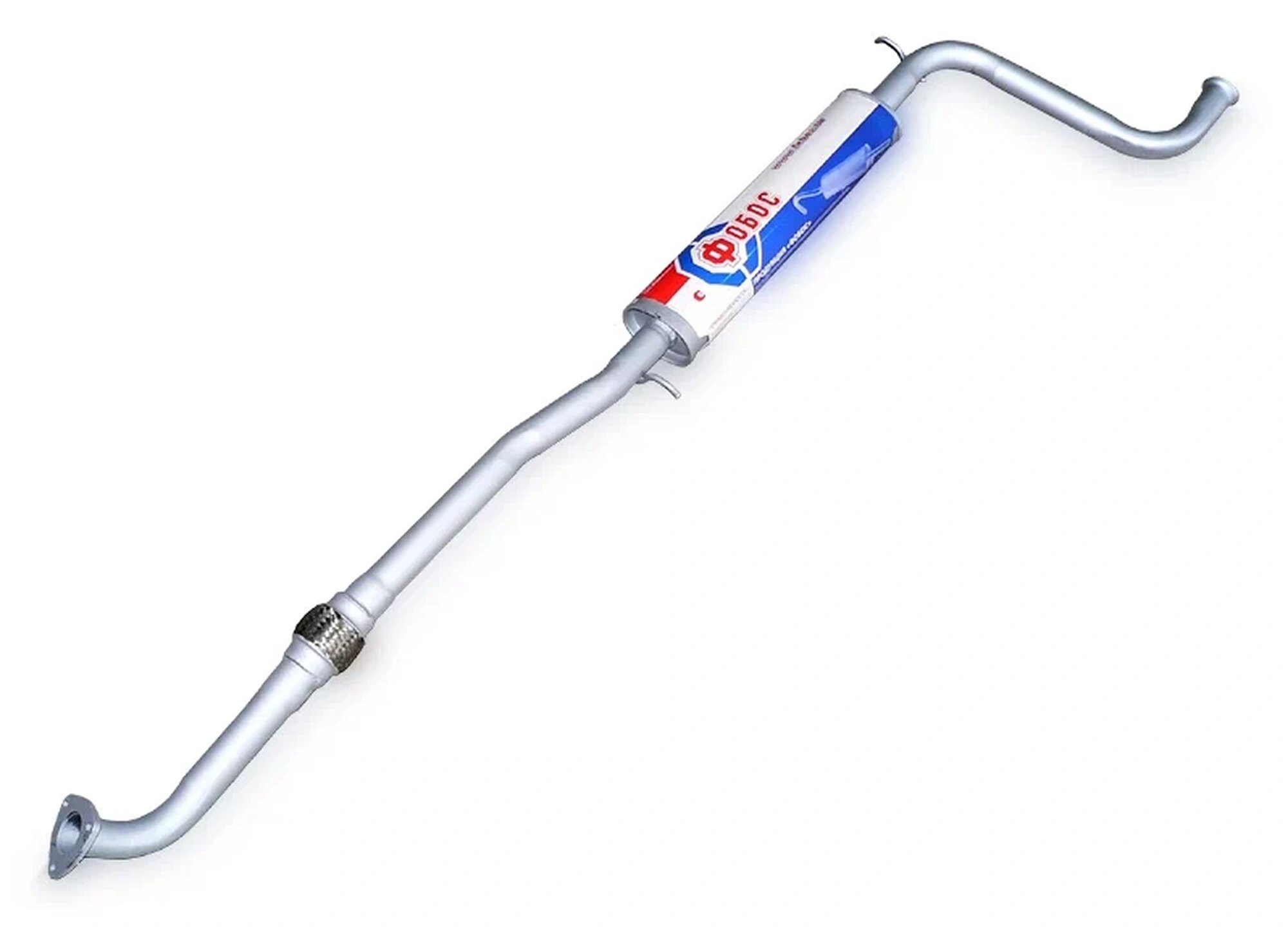 Резонатор 2190 (Гранта) "Фобос" закатной с гофрокомпенсатором, FOBOS 63086